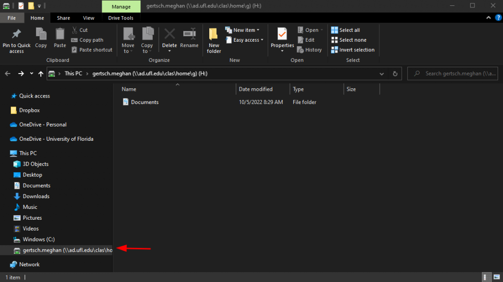 Access Home Drive from Windows 10 - CLAS IT